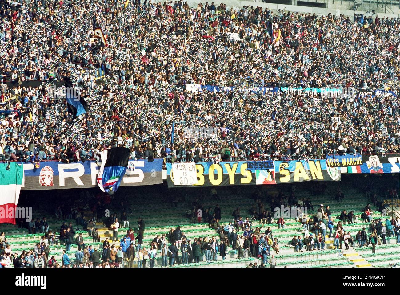 Italy ultras season 1989-90 Serie A - in the photo - inter-napoli curva ...