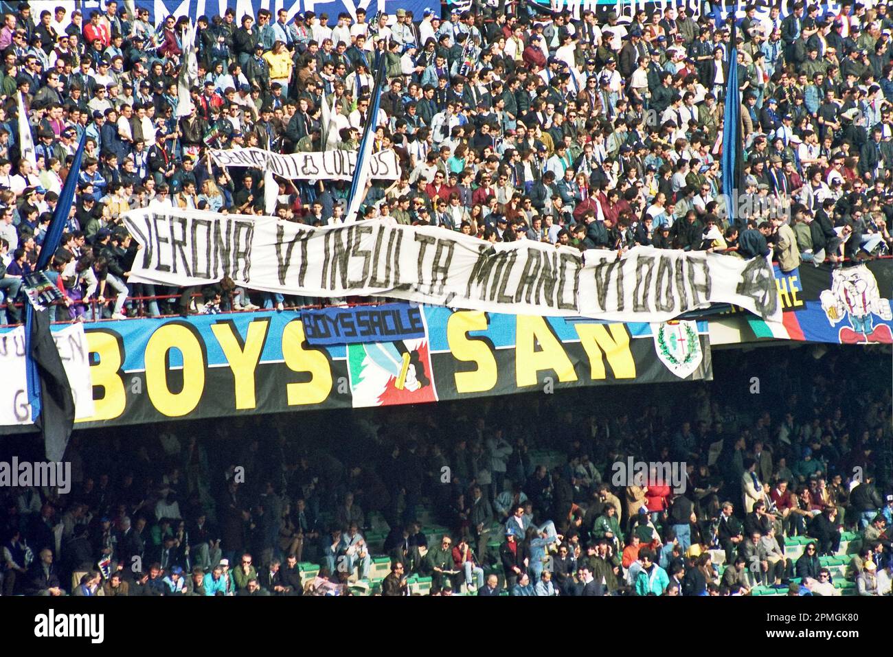 Italy ultras season 1989-90 Serie A - in the photo - inter-napoli curva ...
