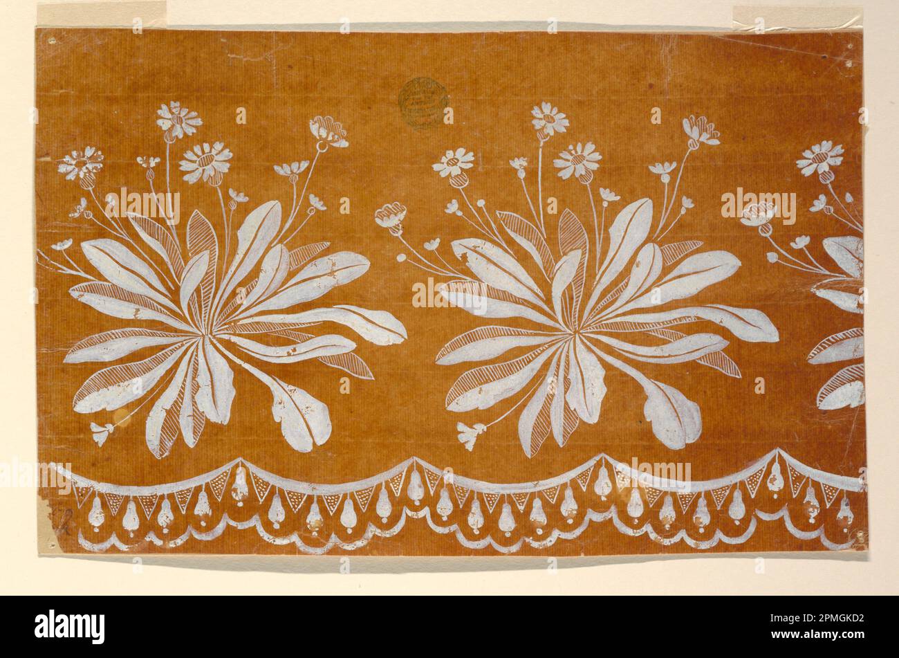 Drawing, Design for an Embroidered or Woven Horizontal Border of the ...