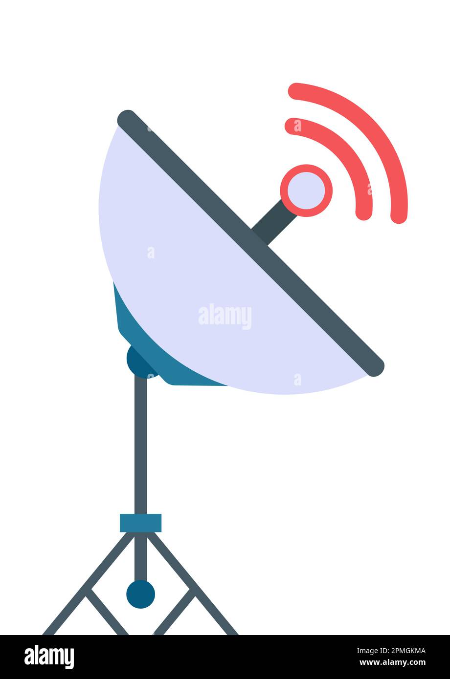 Satellite dish in flat Cut Out Stock Images & Pictures - Alamy