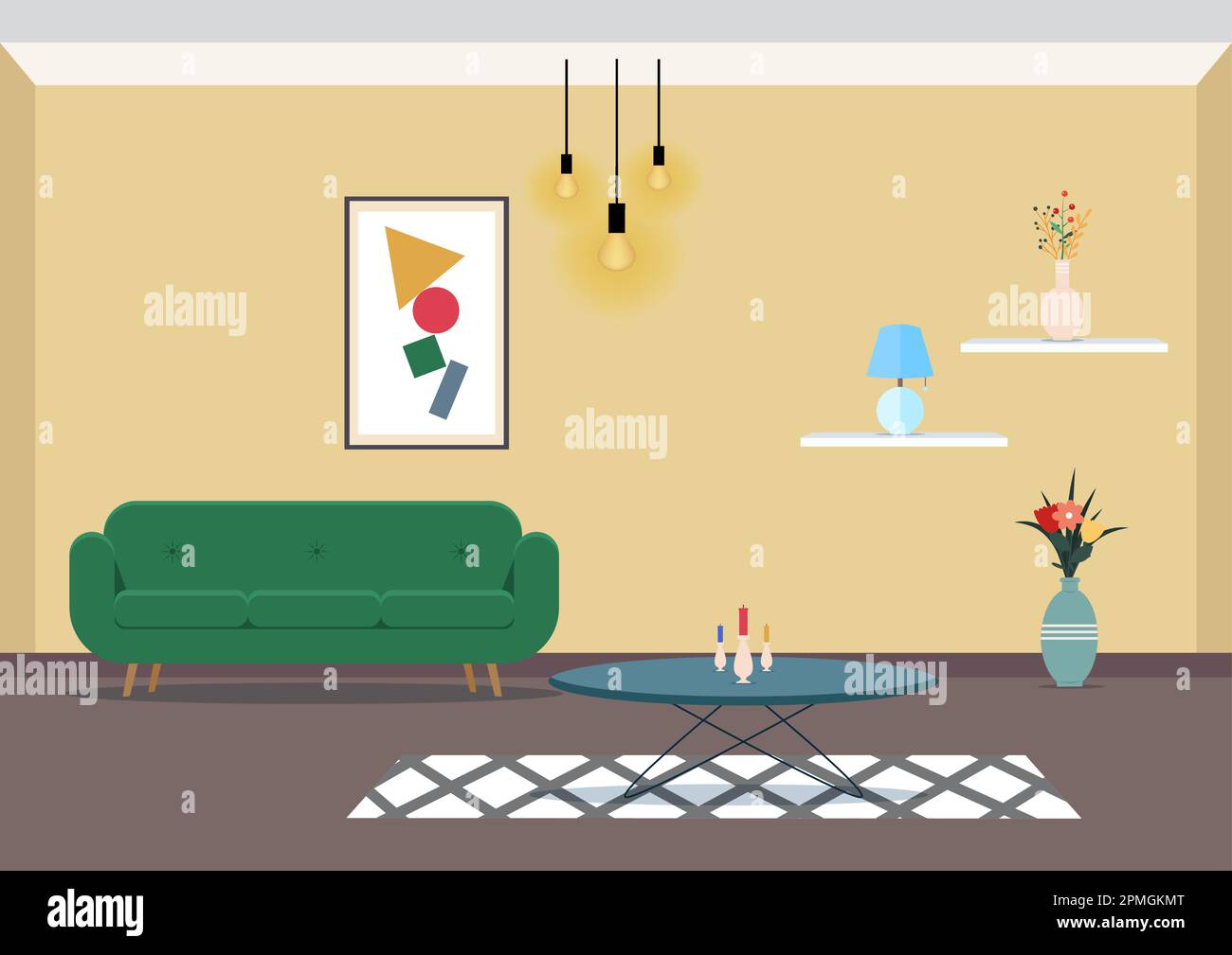 Cartoon living room Stock Vector Images - Alamy