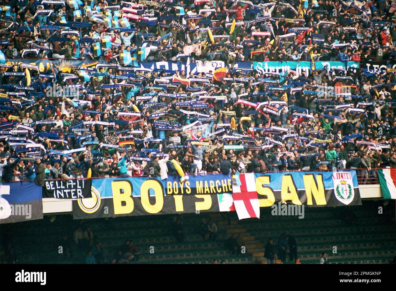 Italy ultras season 1989-90 Serie A - in the photo - inter-milan curva ...