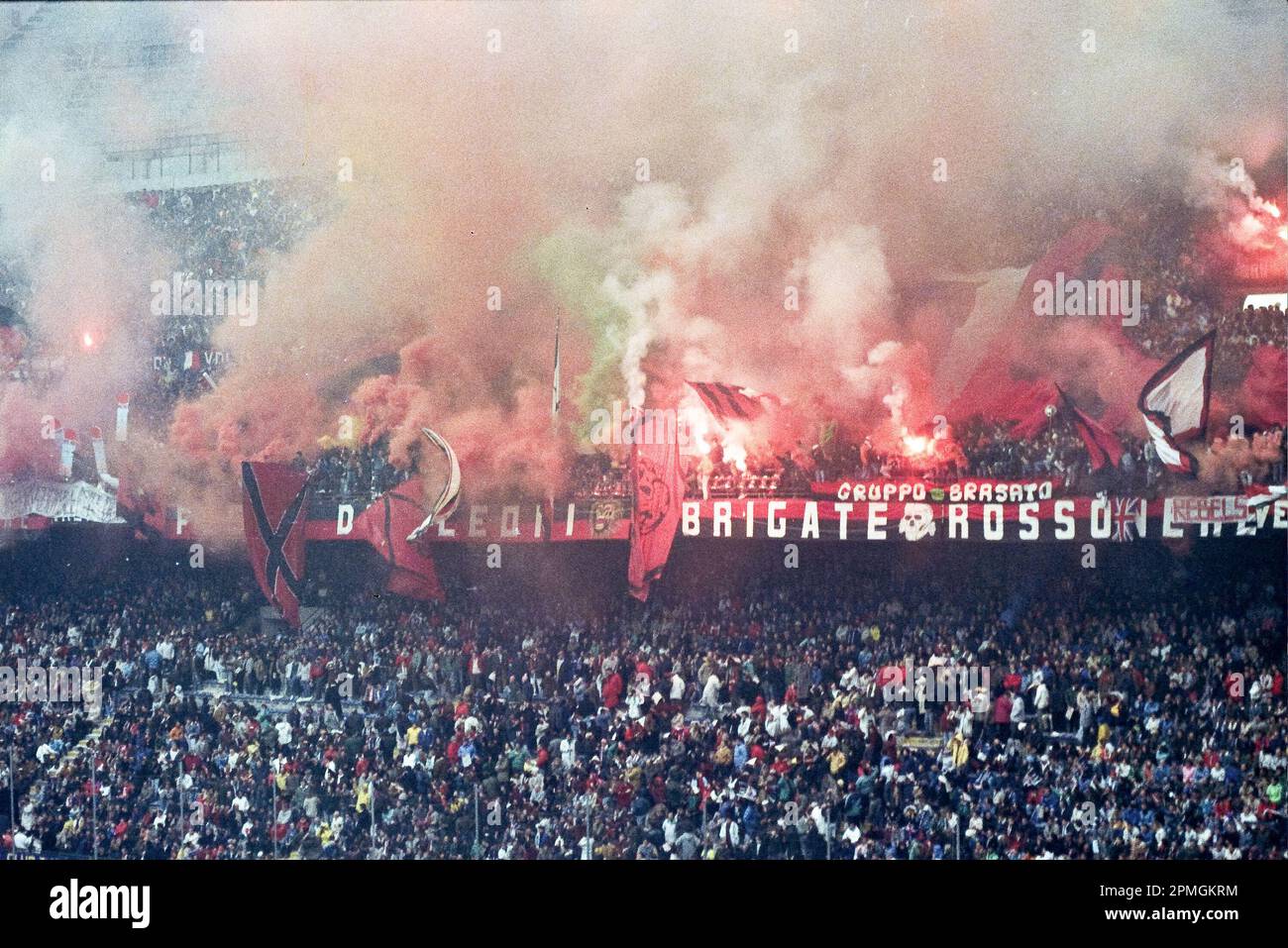 Italy ultras season 1989-90 Serie A - in the photo - inter-milan curva ...
