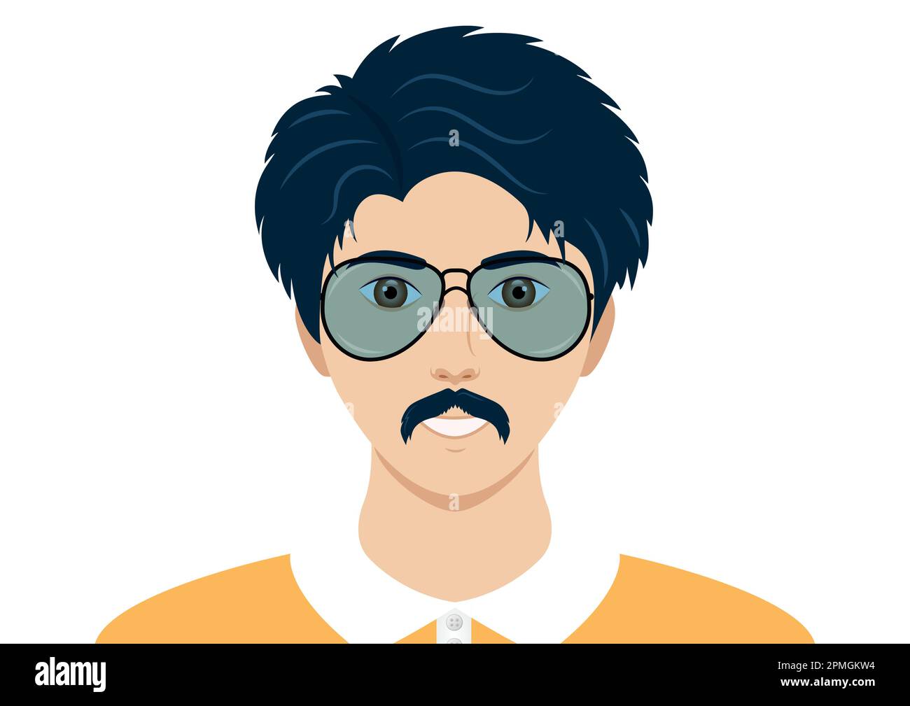 One caucasian handsome mature Stock Vector Images - Alamy