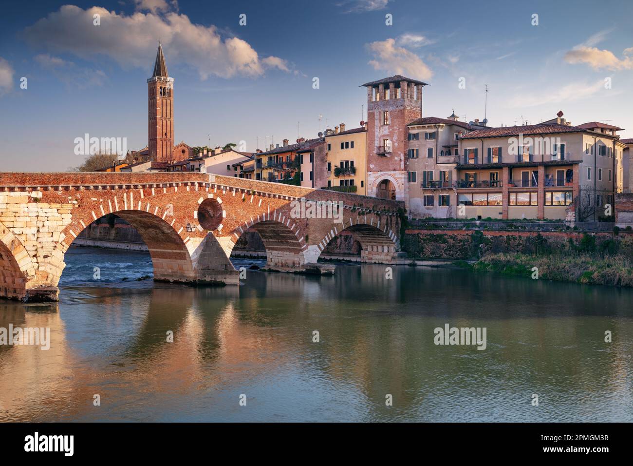 Verona, Italy. Cityscape image of beautiful Italian town Verona with ...