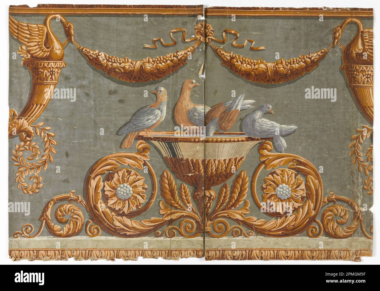 Frieze (France); block-printed on paper; 58 x 44 cm (22 13/16 x 17 5/16 ...