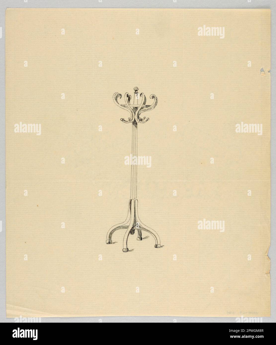 Drawing, Design for Wooden Hat Tree; Designed by A.N. Davenport Co ...