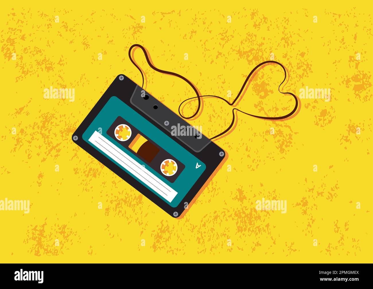 Old audio tape cassette Stock Vector Images - Alamy