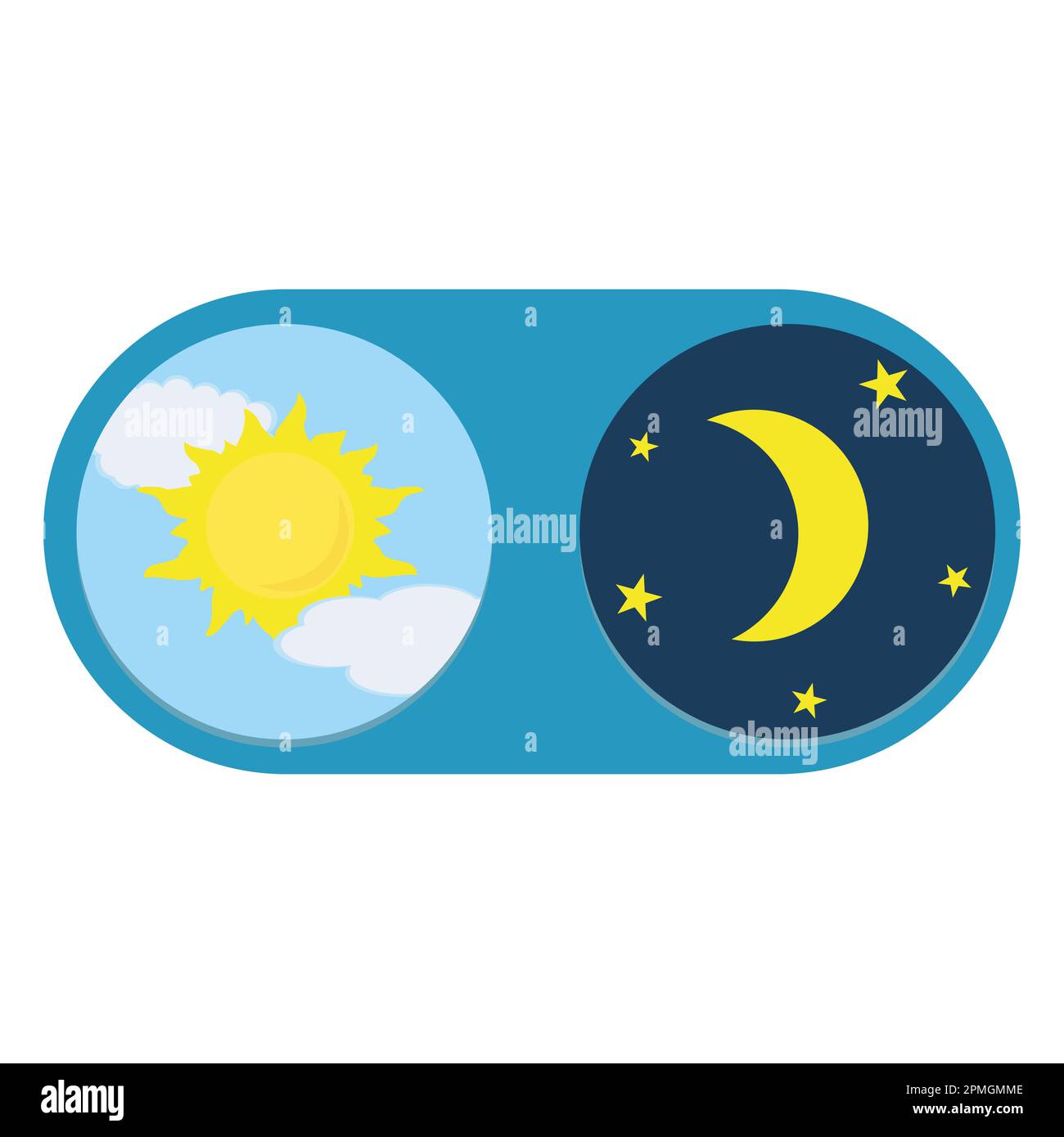 Turn On Off Button Day And Night Stock Vector Image Art Alamy