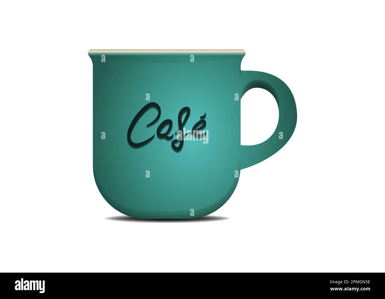 Realistic mug of coffee isolated on white background. Vector ...