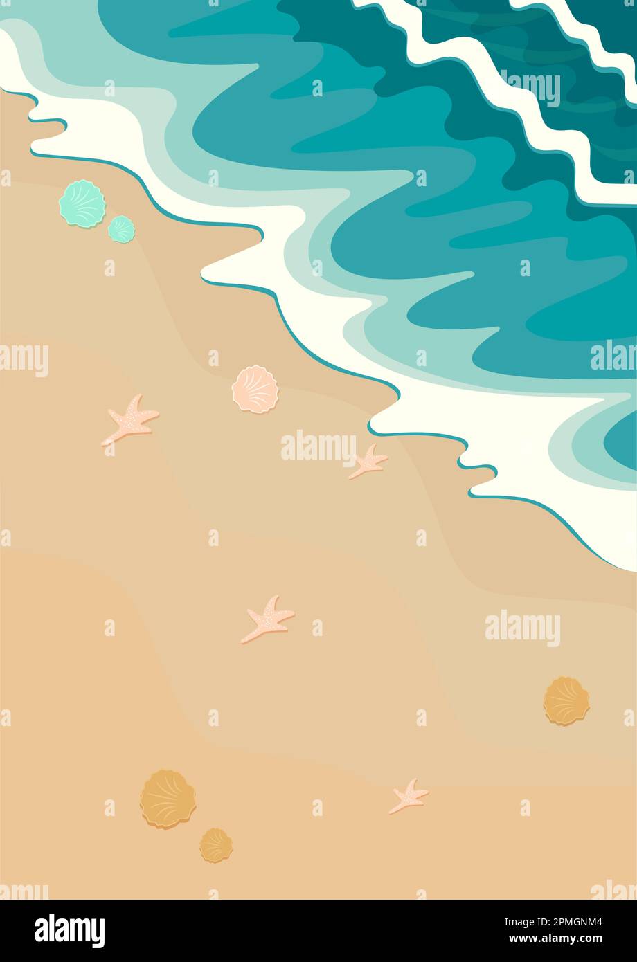 Seaside summer beach vector illustration Stock Vector Image & Art - Alamy