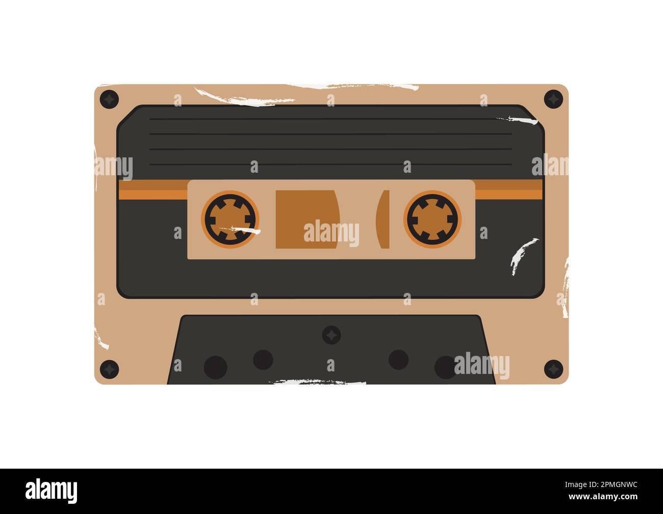 Old Tape. Vintage style. Vector illustration of Retro Tape isolated on ...