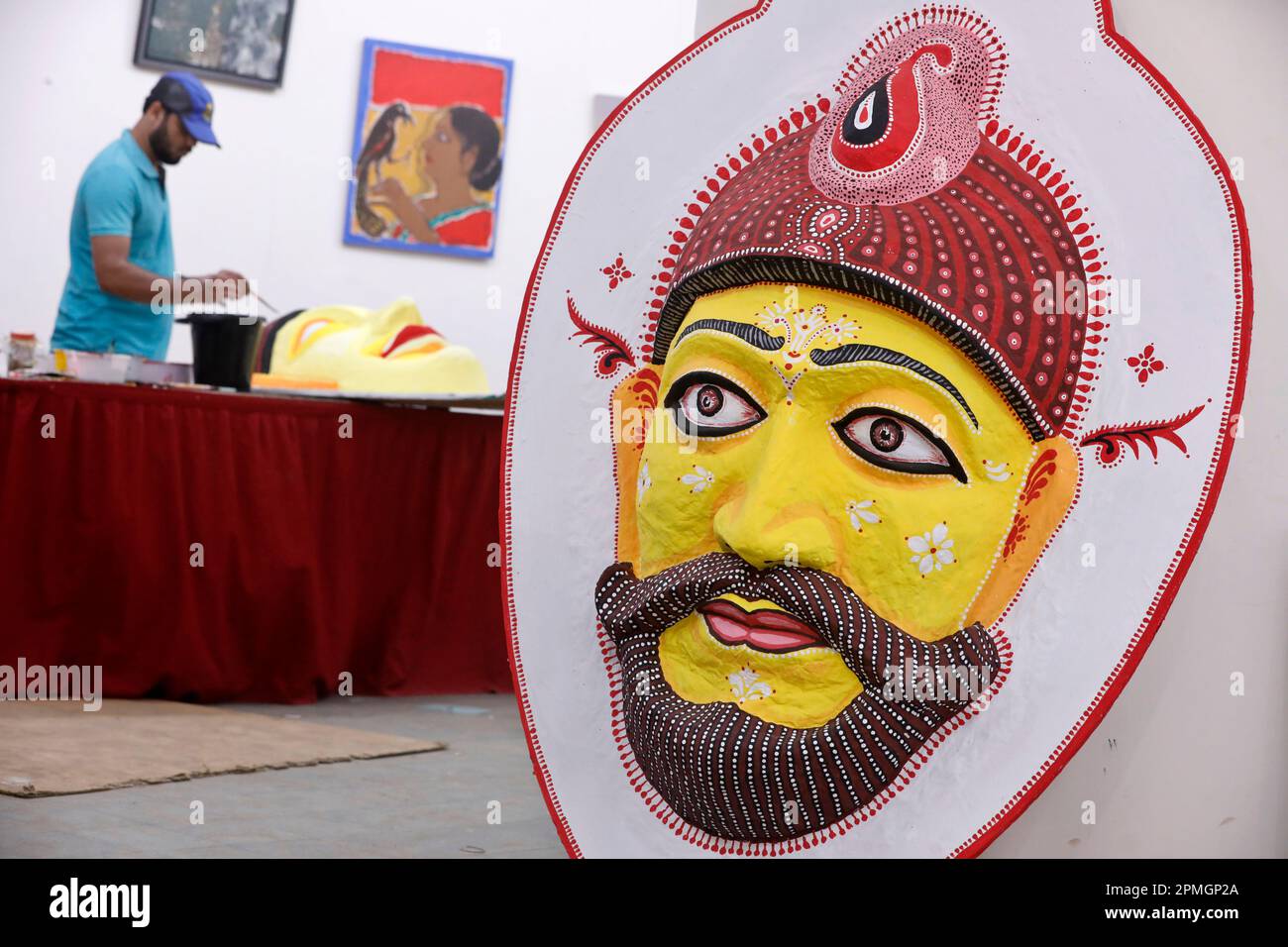 Dhaka, Bangladesh - April 13, 2023: Students are making different kinds ...