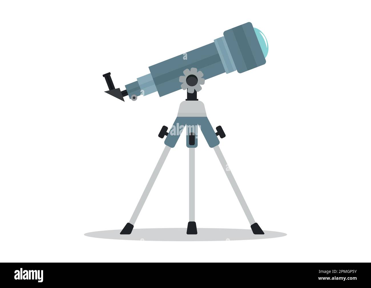 Space telescope clipart in flat style isolated on white background ...