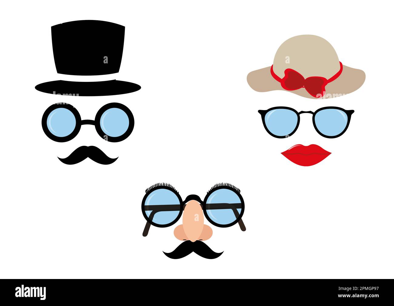 Set of Carnival Objects. Event Masks Stock Vector Image & Art - Alamy