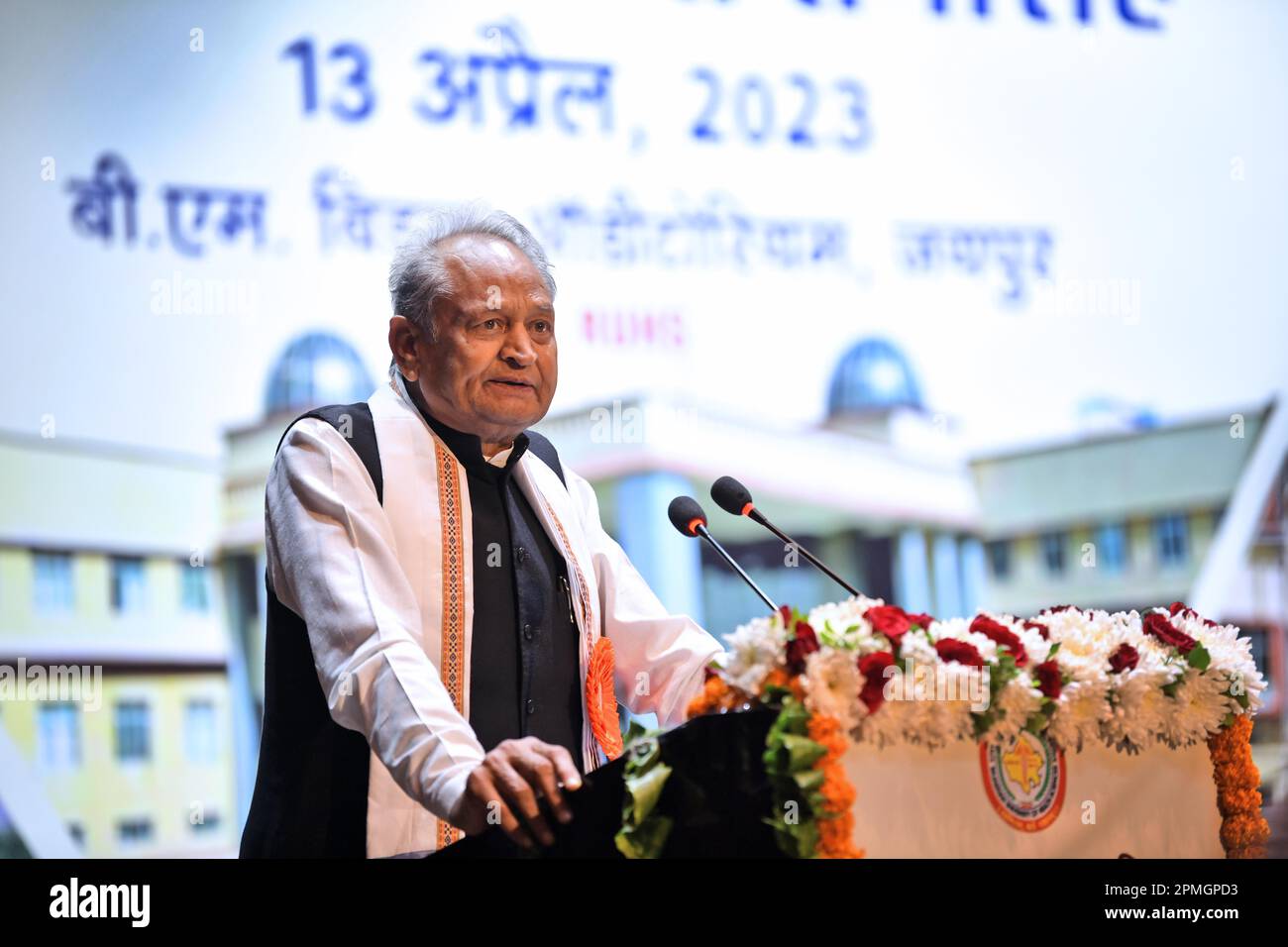 Jaipur, India, April 13, 2023: Rajasthan Chief Minister Ashok Gehlot ...