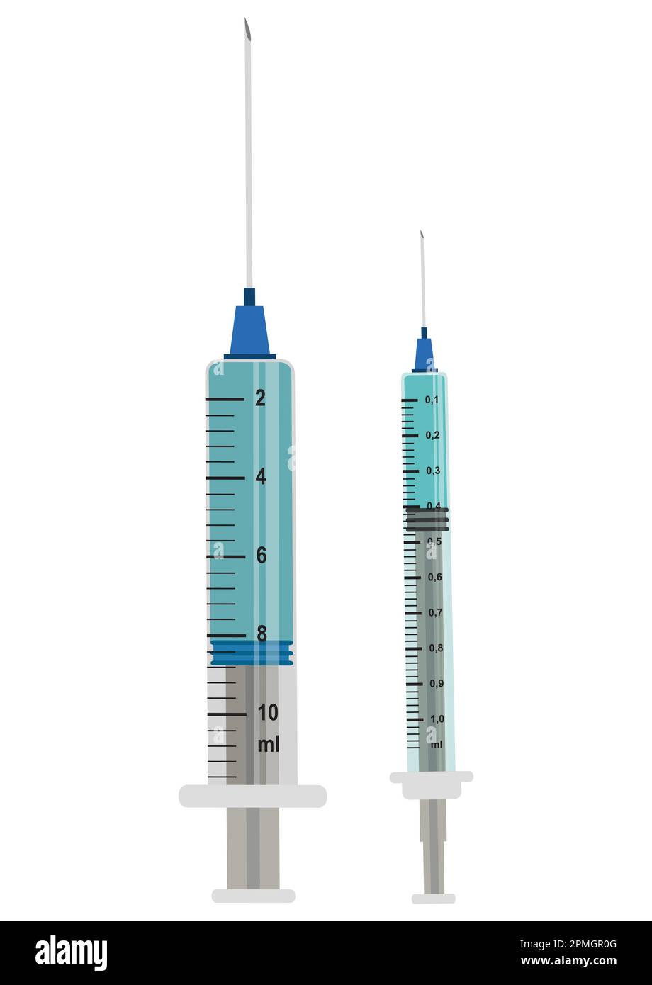 Vaccine vial syringe vaccination Cut Out Stock Images & Pictures - Alamy