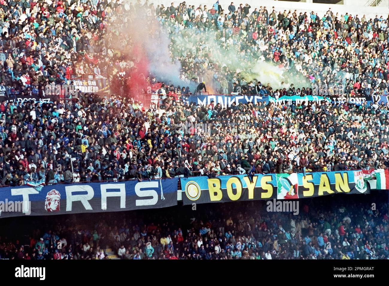 Italy ultras season 1989-90 Serie A - in the photo - inter-genoa Stock ...