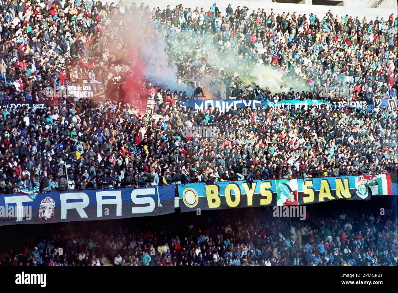 Italy ultras season 1989-90 Serie A - in the photo - inter-genoa Stock ...
