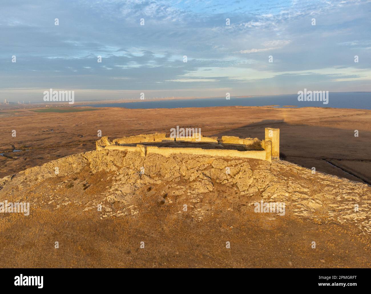 The ruins of Enisala fortress - Romania, old Stock Photo - Alamy