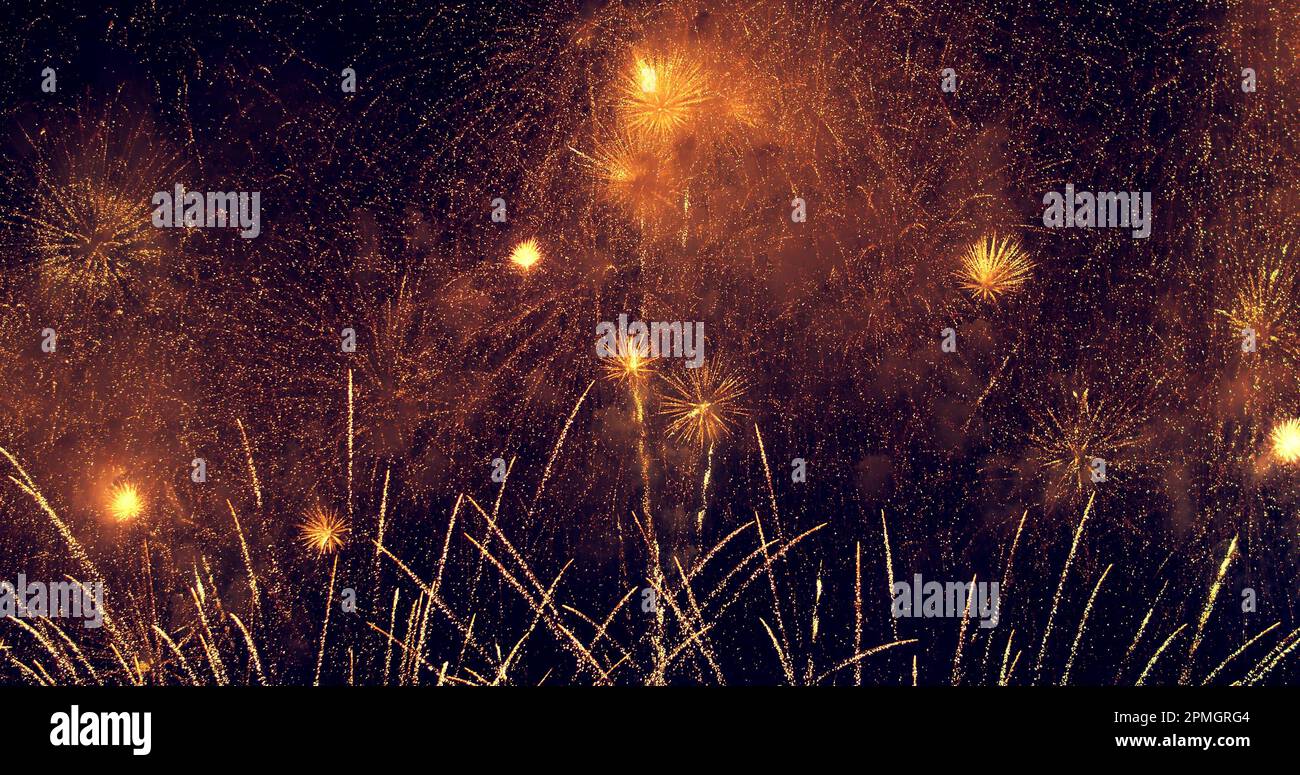 New year's eve fireworks display celebration loop seamless of real ...