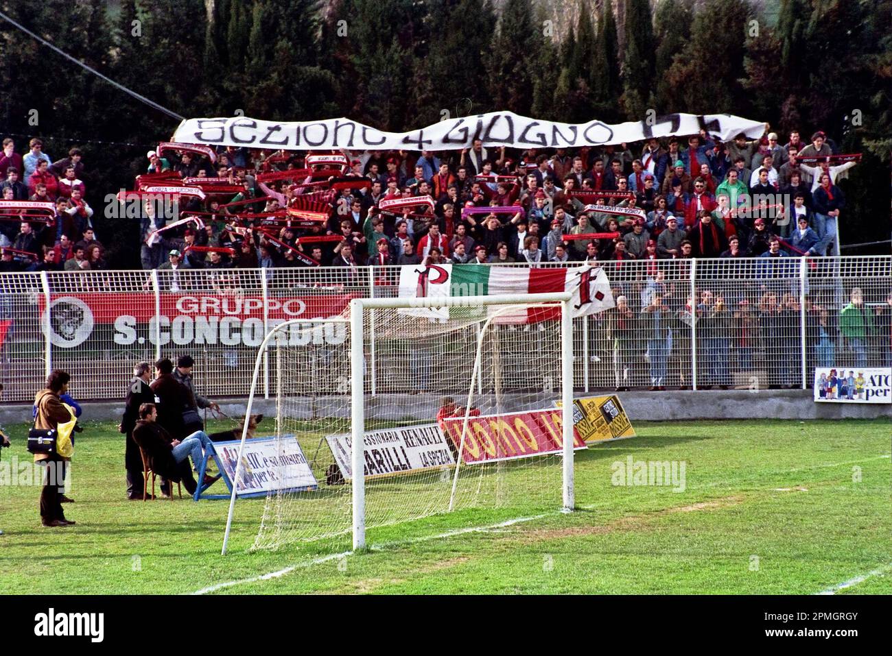 Italy ultras season 1989-90 Serie C - in the photo - lucchese fans in ...