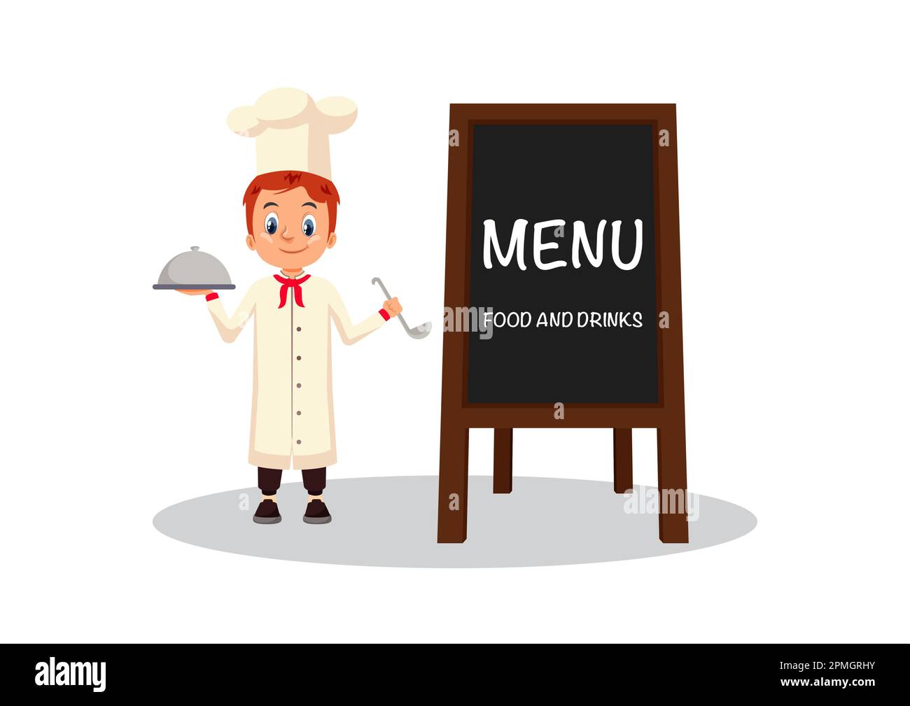 Vector Illustration of a Cartoon Chef Cook. Cook characters. Cartoon ...