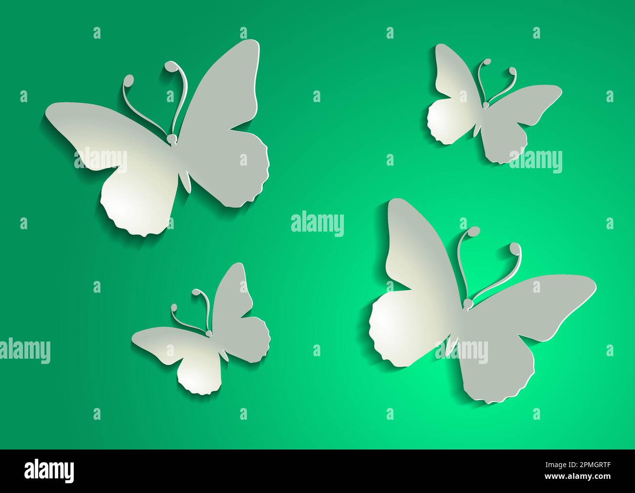 White paper butterfly Stock Vector Images - Alamy
