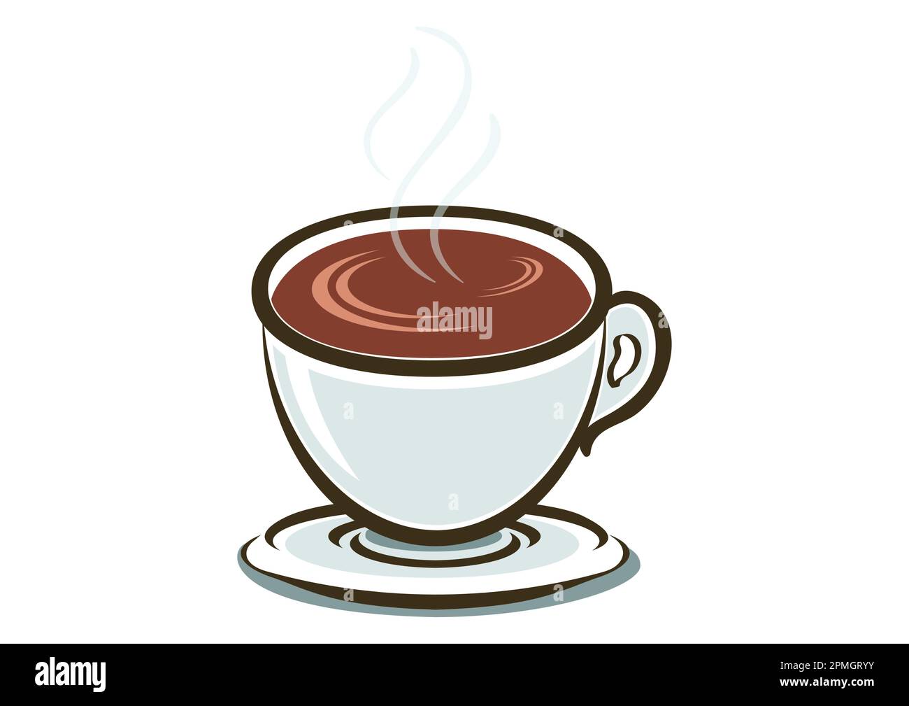 Ceramic porcelain cup sketch Cut Out Stock Images & Pictures - Alamy