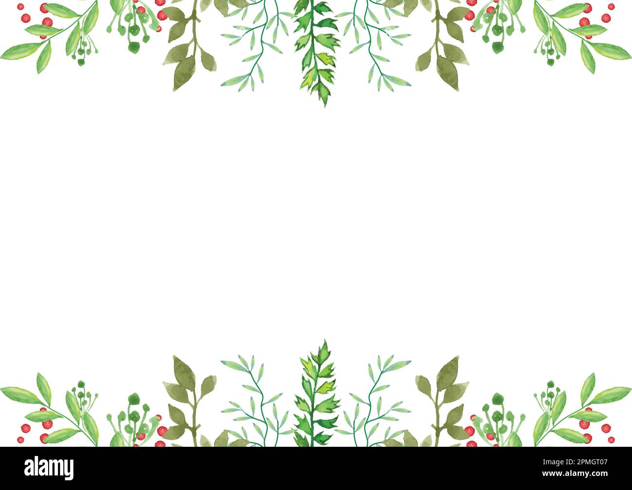 Watercolor painting leaves flower Cut Out Stock Images & Pictures - Alamy