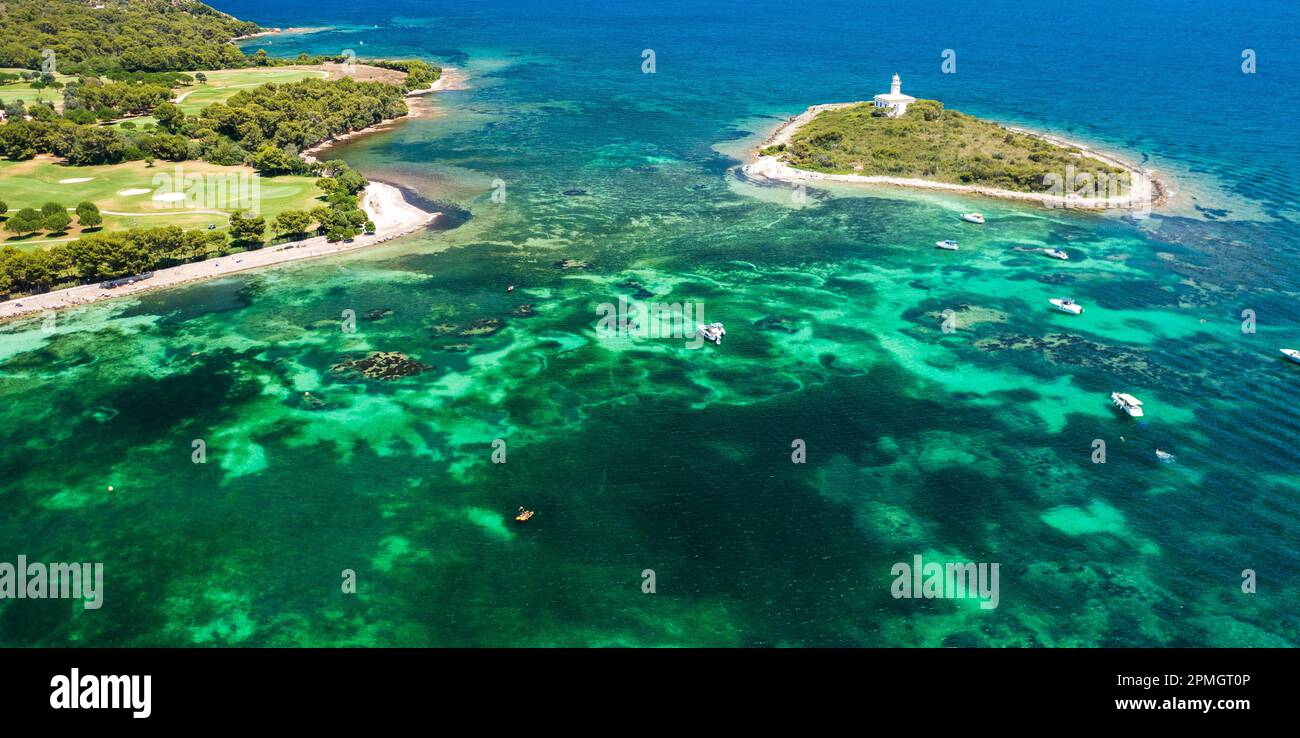 Alcanada Lighthouse in Mallorca, Spain Stock Photo - Alamy