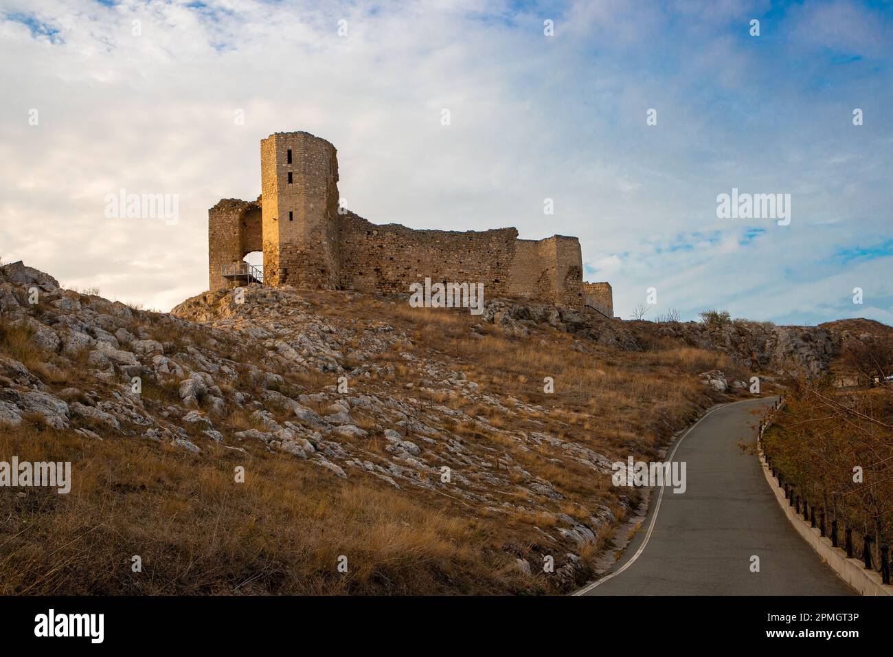The ruins of Enisala fortress - Romania, ancient Stock Photo - Alamy