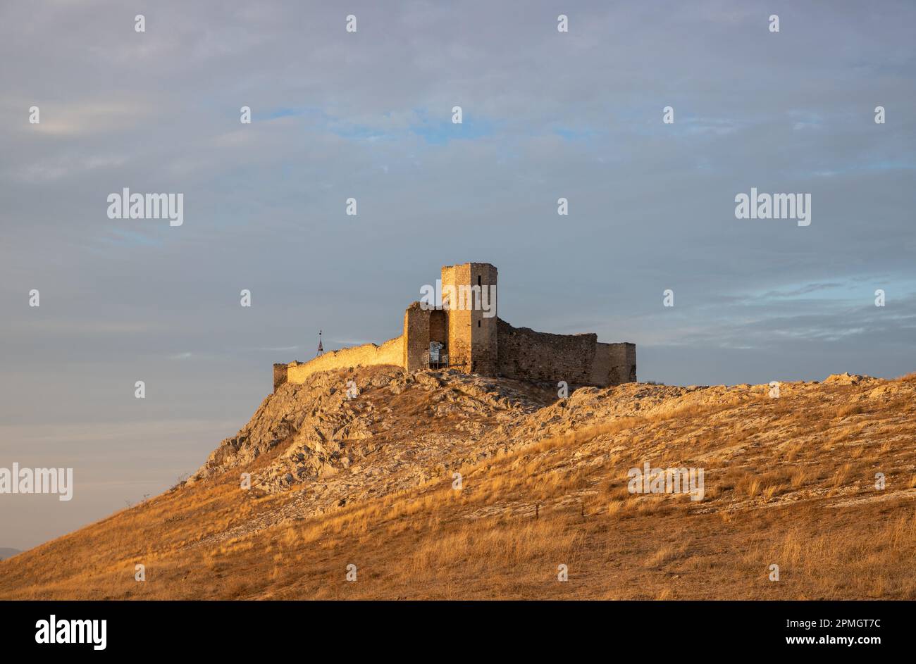 The ruins of Enisala fortress - Romania, ancient Stock Photo - Alamy