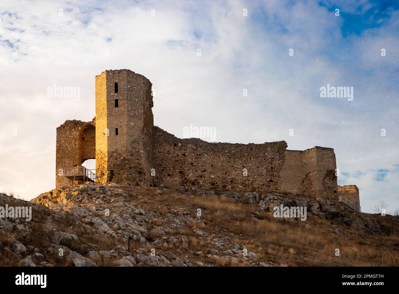 The ruins of Enisala fortress - Romania, ancient Stock Photo - Alamy