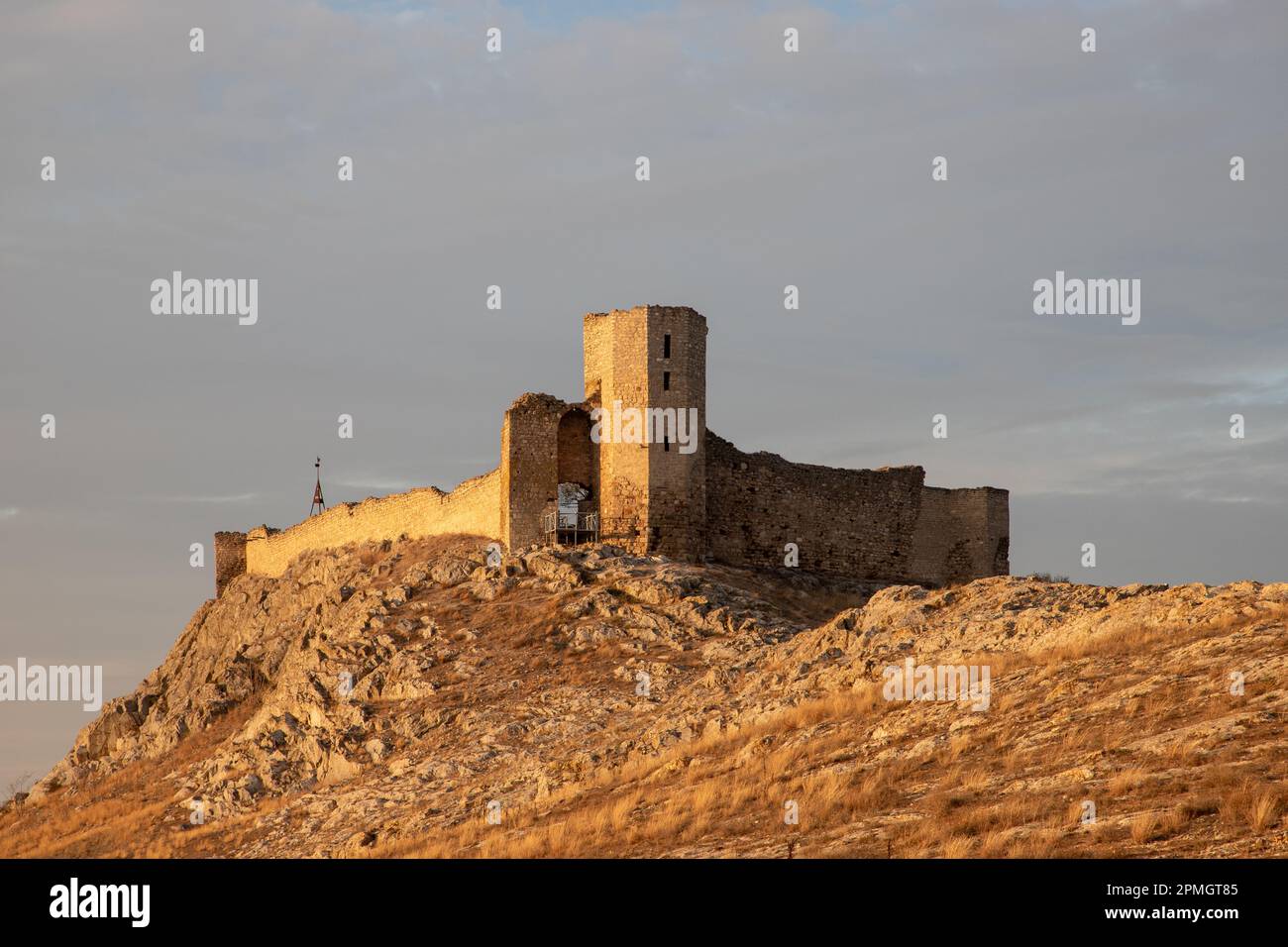 The ruins of Enisala fortress - Romania, ancient Stock Photo - Alamy