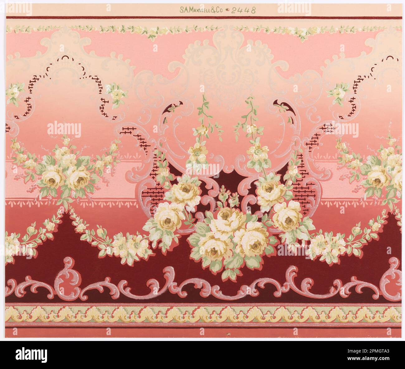 Frieze (USA); Manufactured by S.A. Maxwell & Co.; machine-printed; 59 x ...