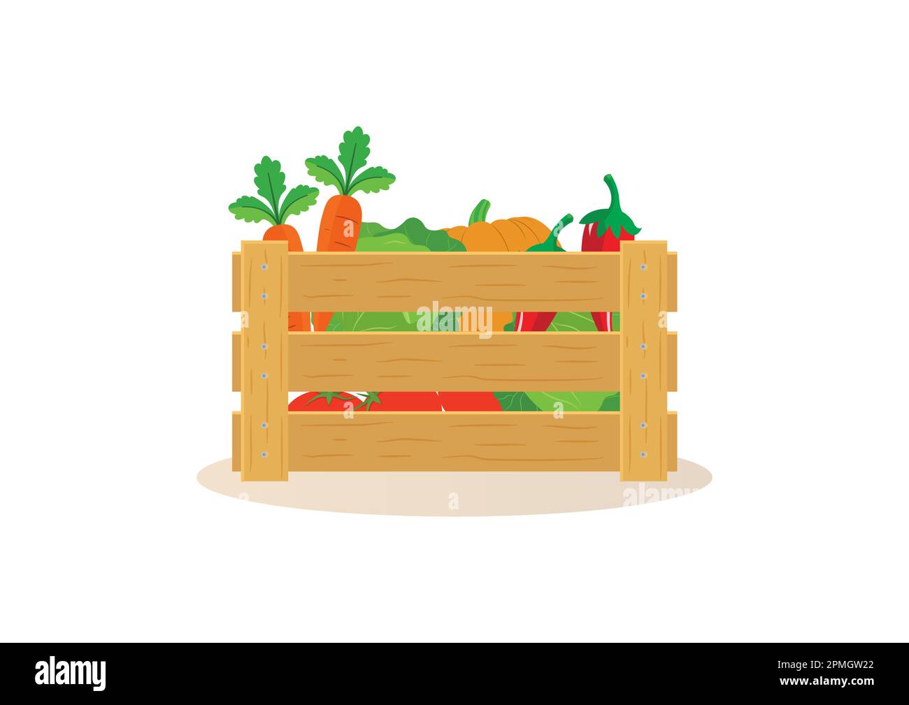 Wooden crate vegetables icon hi-res stock photography and images - Alamy