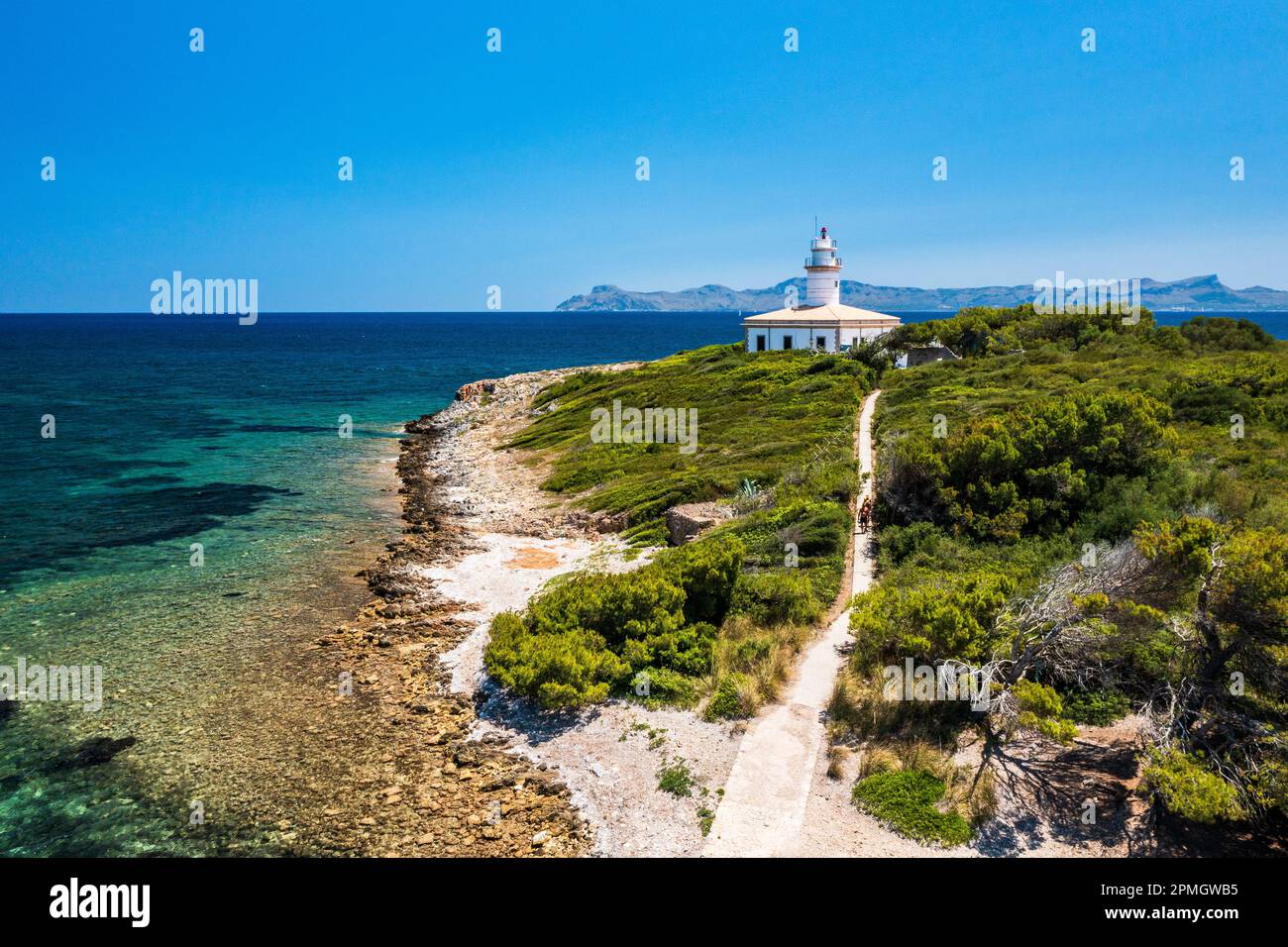 Alcanada Lighthouse in Mallorca, Spain Stock Photo - Alamy