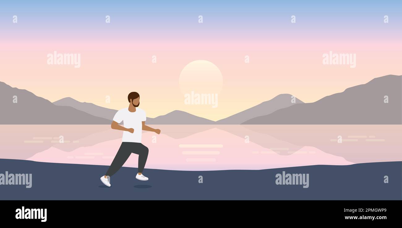 Seaside runner Stock Vector Images - Alamy