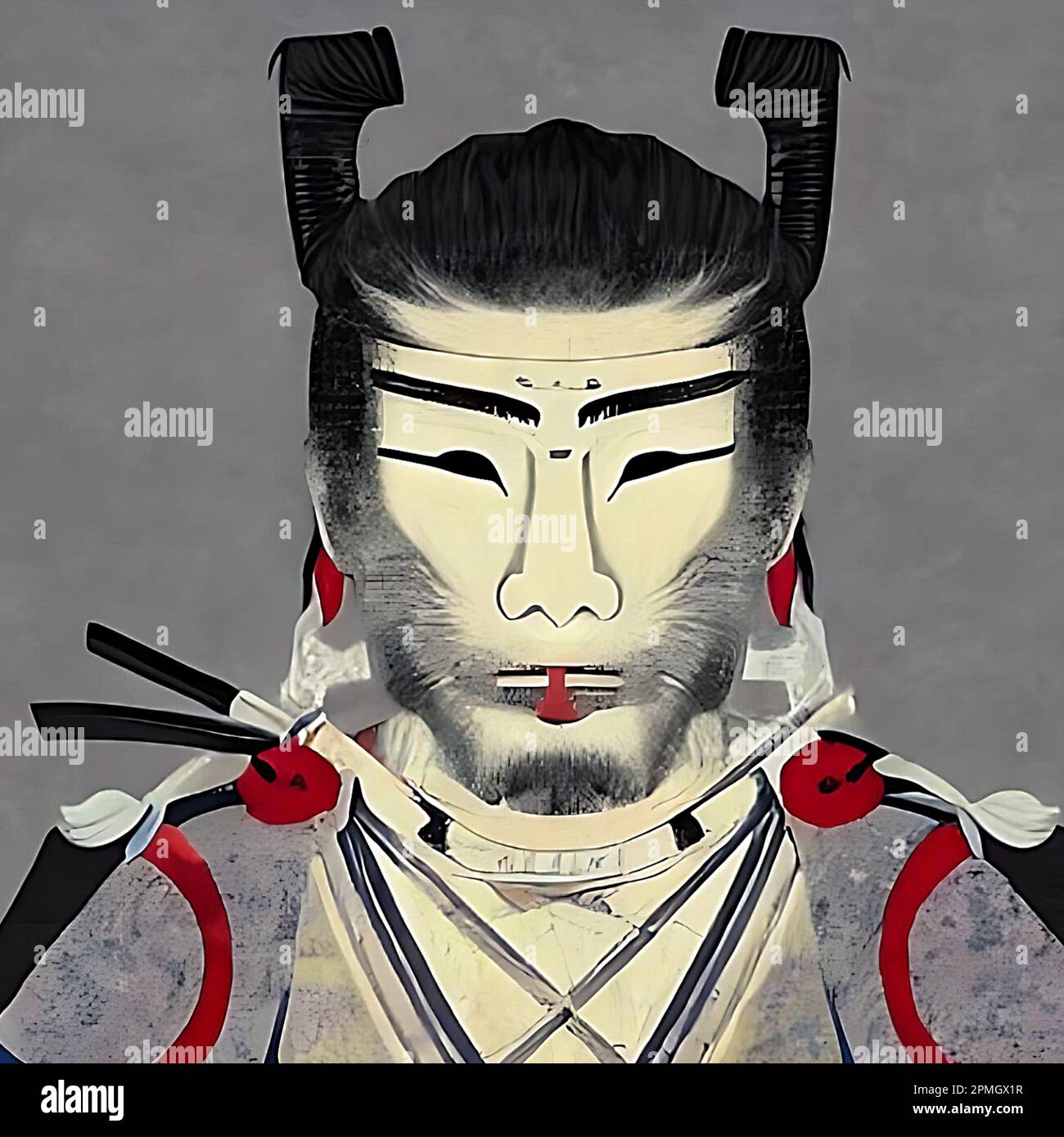 Japanese samurai face hi-res stock photography and images - Alamy