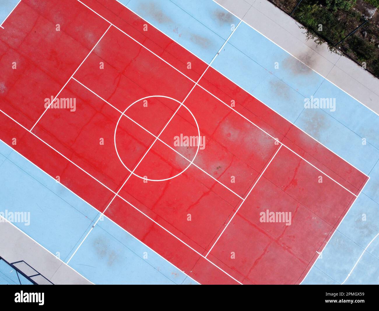 aerial view of a tennis court without a net Stock Photo - Alamy