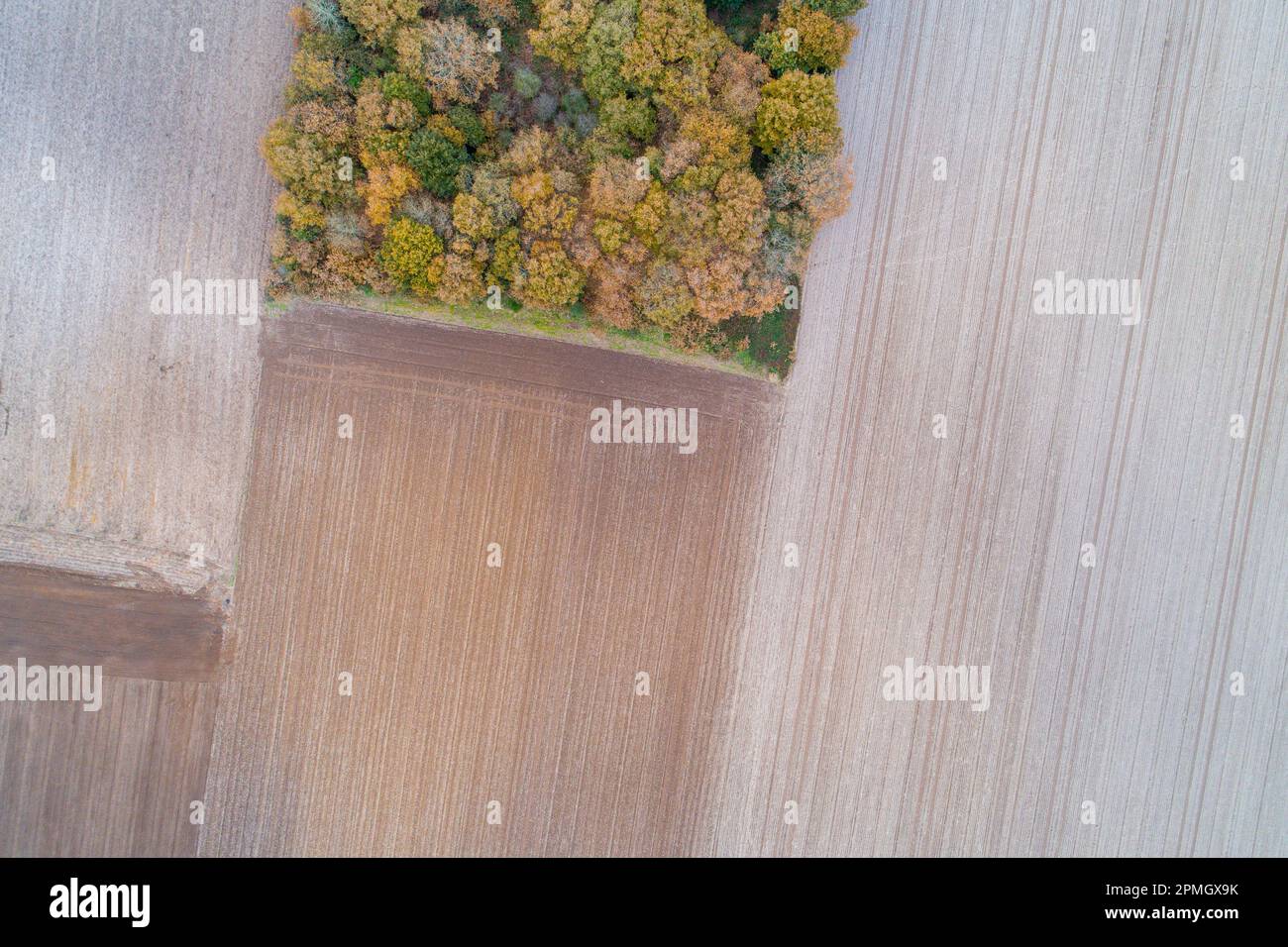 Overhead view agricultural land hi-res stock photography and images - Alamy