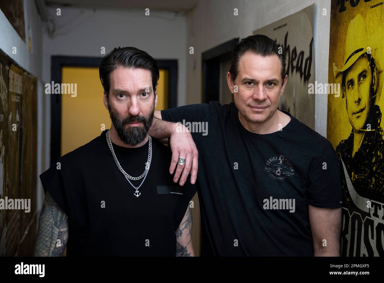 Berlin, Germany. 13th Apr, 2023. Musicians Alec Völke aka "Boss Burns ...