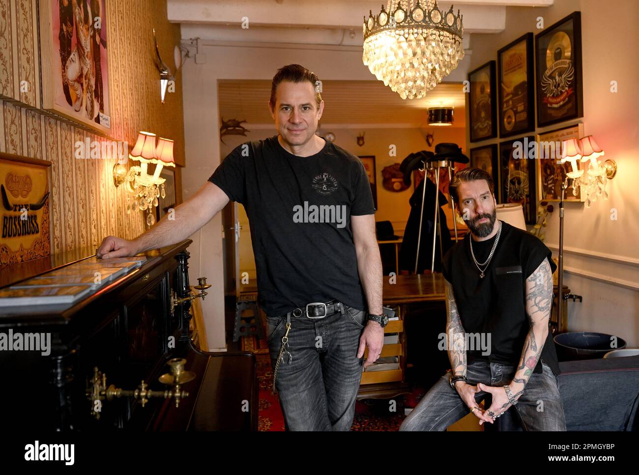 Berlin, Germany. 13th Apr, 2023. Musicians Alec Völke aka "Boss Burns ...