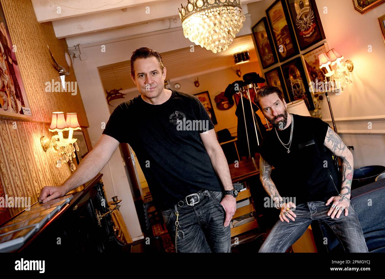 Berlin, Germany. 13th Apr, 2023. Musicians Alec Völke aka "Boss Burns ...