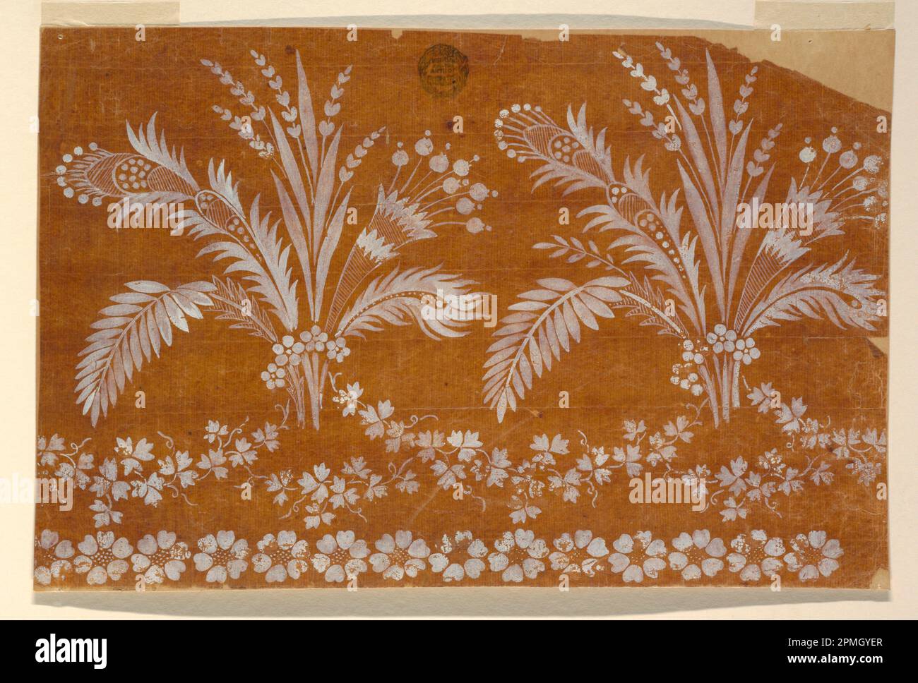 Drawing, Design for an Embroidered or Woven Horizontal Border of the ...