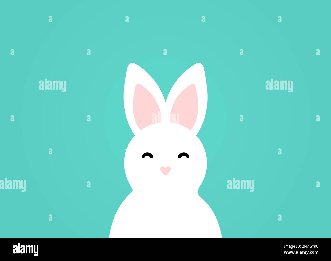 Cute white Easter bunny. Baby rabbit. Vector illustration Stock Vector ...