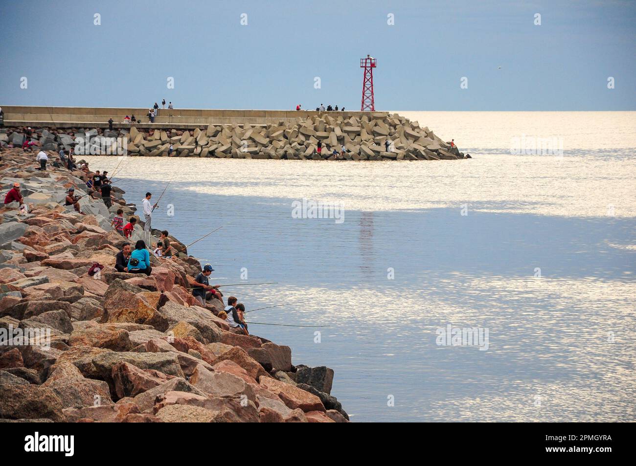 River on montevideo breakwater hi-res stock photography and images - Alamy