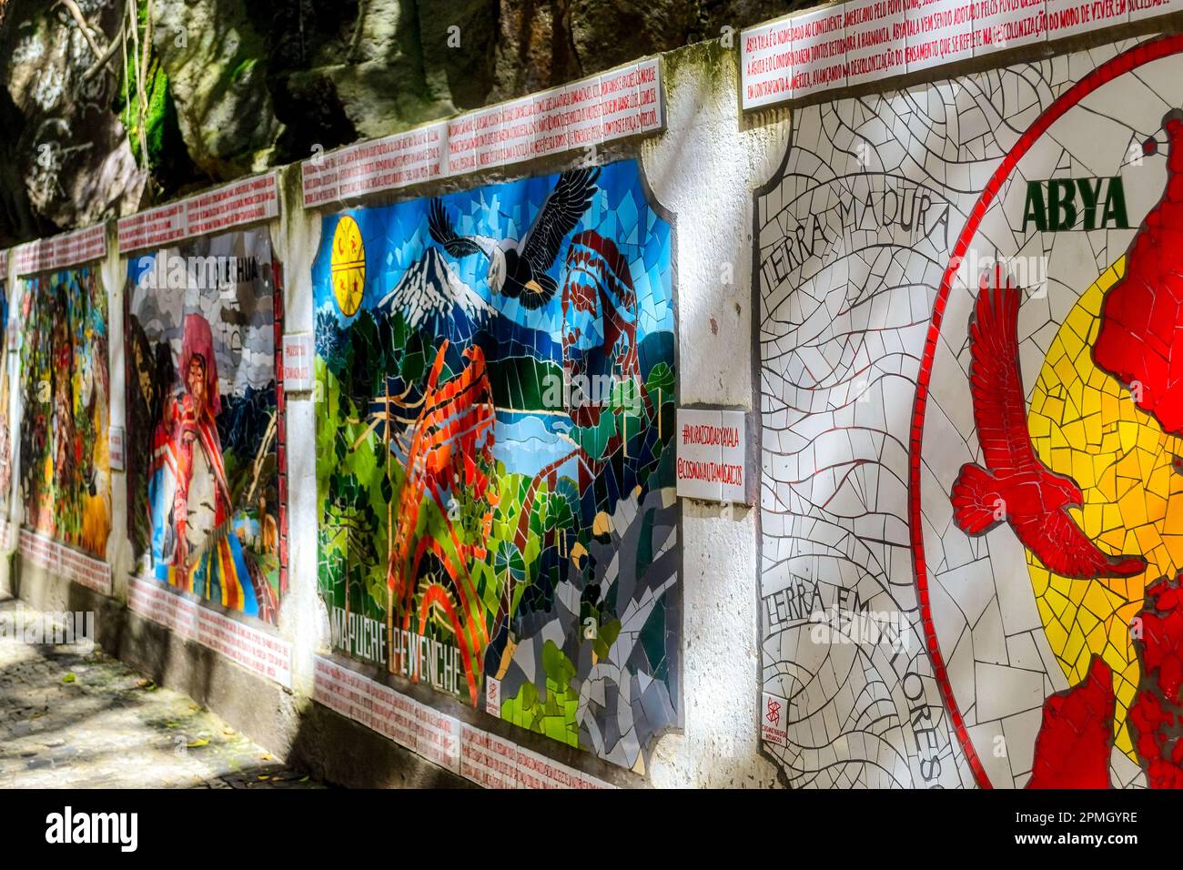 Rio de Janeiro, Brazil - April 4, 2023: Mural dos Abyayala. Colorful ...