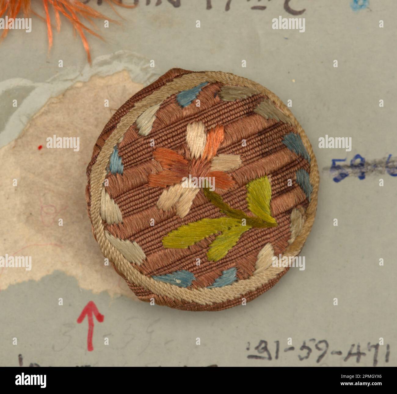 Buttons (France); silk and wood Stock Photo - Alamy